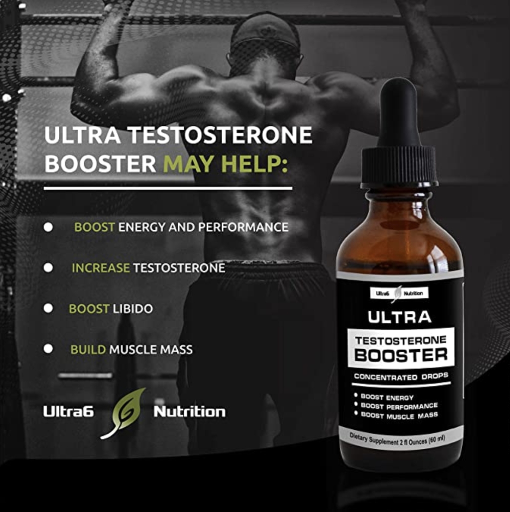 Testosterone Booster Drops. Testosterone Liquid Supplement w/ Tongkat ...